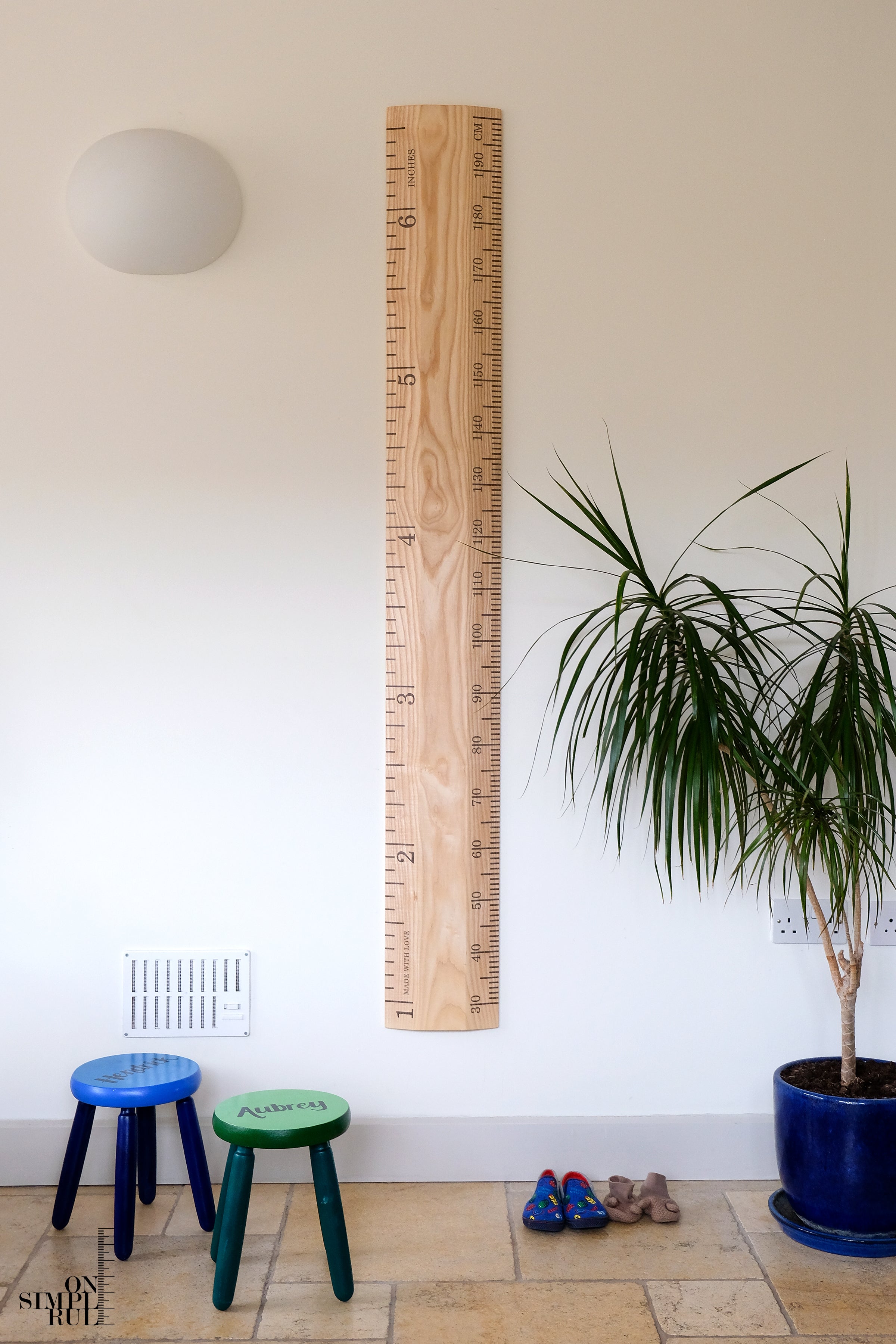 Solid Ash Wood Height Chart Ruler - The Premium One – One Simple Rule